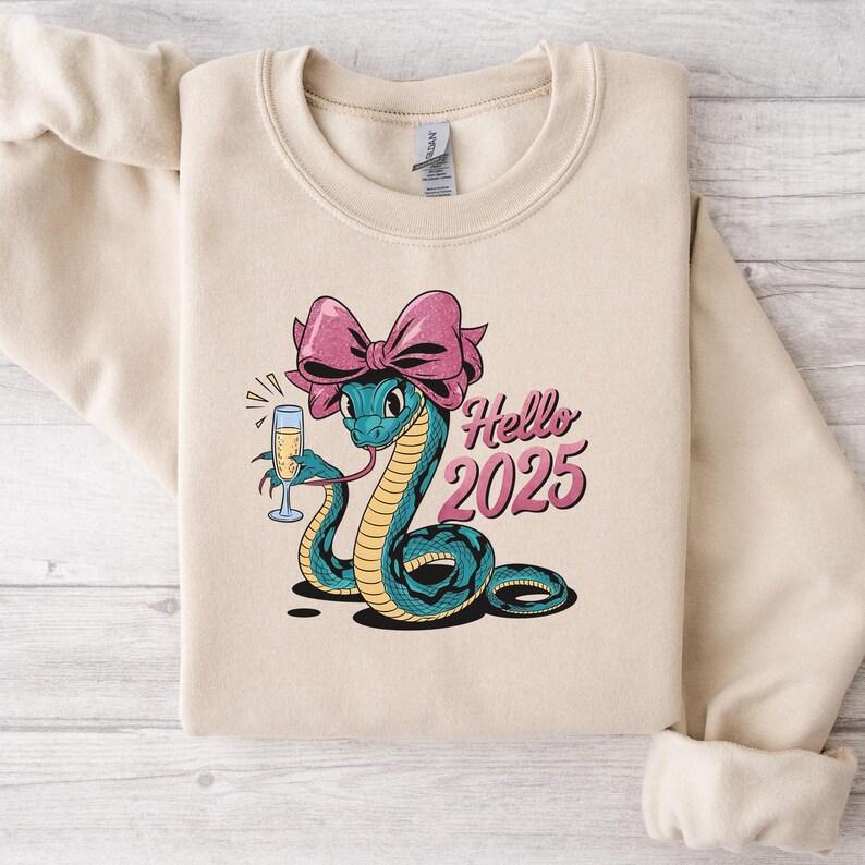 New Year Clipart, Cute Snake, Pink Coquette Bow Png, New Year 2025 ...
