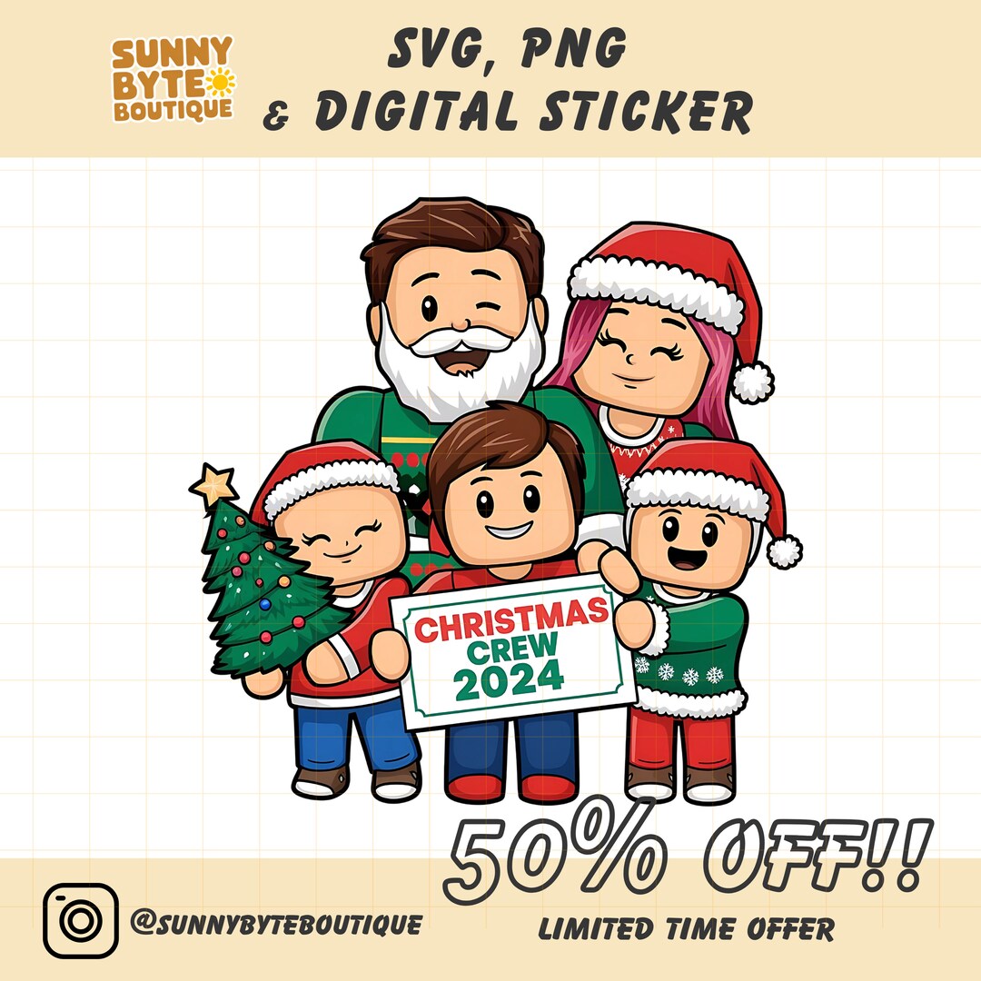 Christmas Crew PNG, Family Christmas Clipart, Roblox Family, Roblox ...