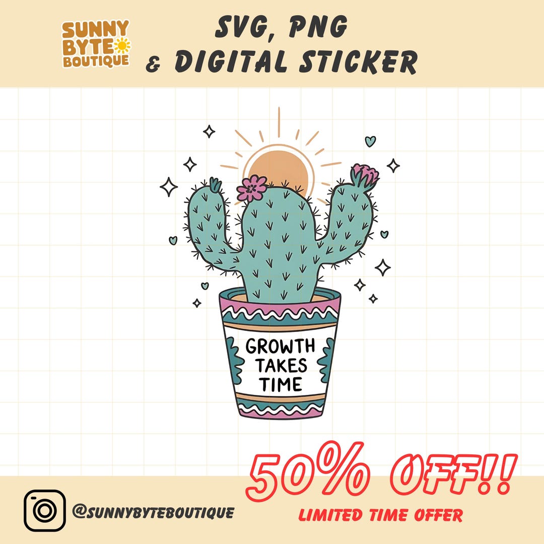 Cactus Clipart, Cactus Art Print, Positive Affirmation Art, Mental ...