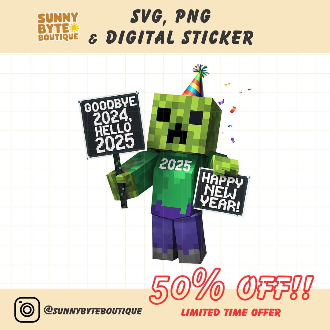 Goodbye 2024 Hello 2025, Minecrafter, Minecrafter Png, Minecrafter New ...