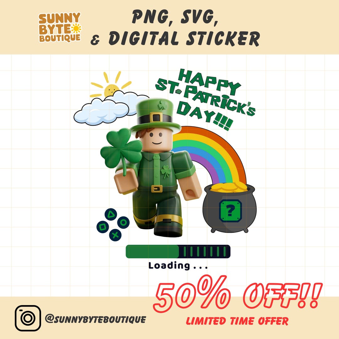 Roblox PNG, Roblox SVG, Roblox St Patricks Day, Happy St Patricks Day ...
