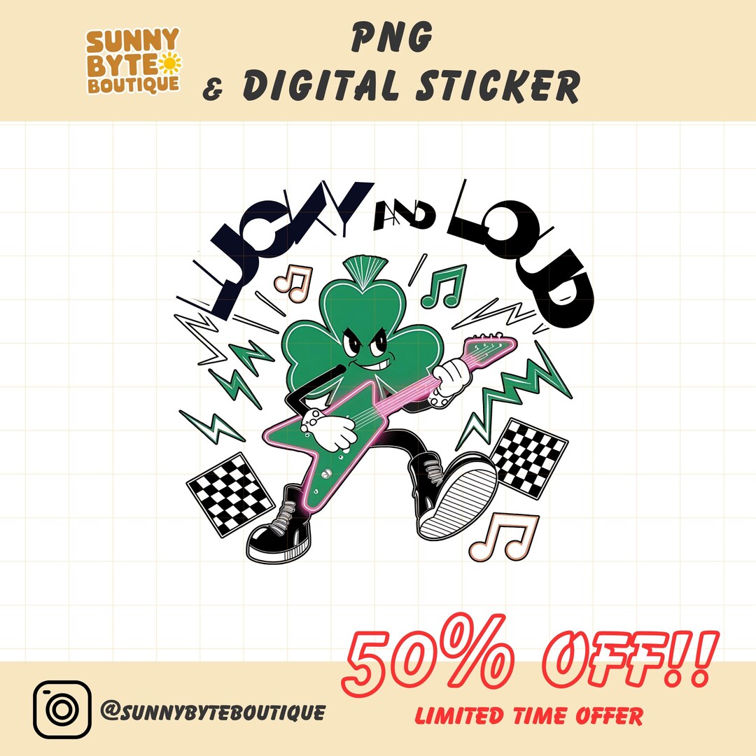 Funny Shamrock, Lucky Shamrock PNG, Retro Shamrock, St Patrick's Day ...