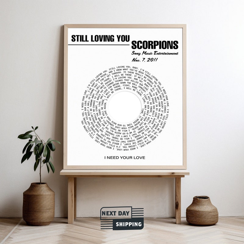 Song Lyrics Wall Art - Etsy