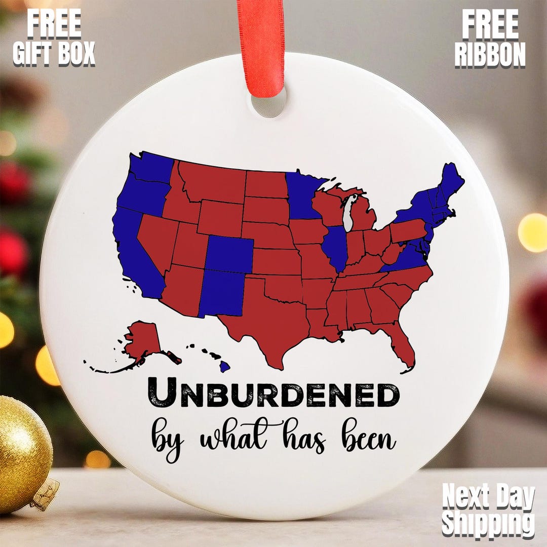 Trump Election Map Ornament, Unburdened by What Has Been, Trump ...