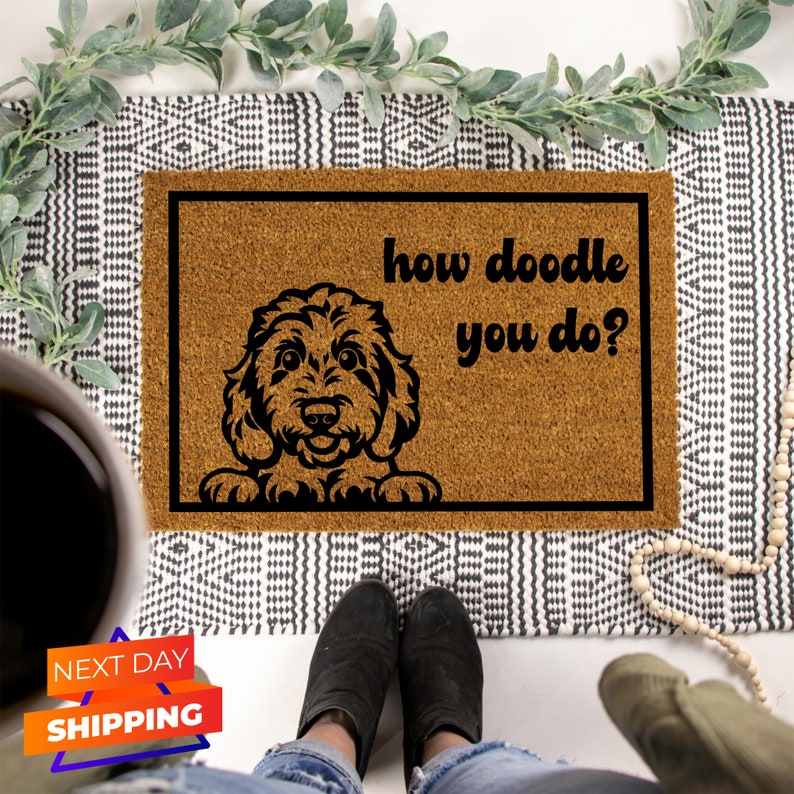 How Doodle You Do Doormat, Goldendoodle, Dog Gift, Dog Decor, Home ...