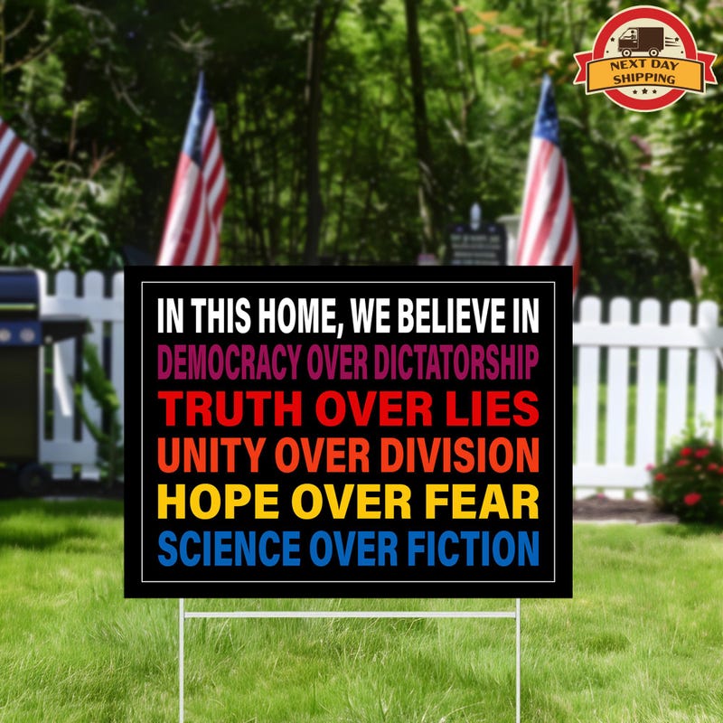 Democracy Protest Sign - Etsy