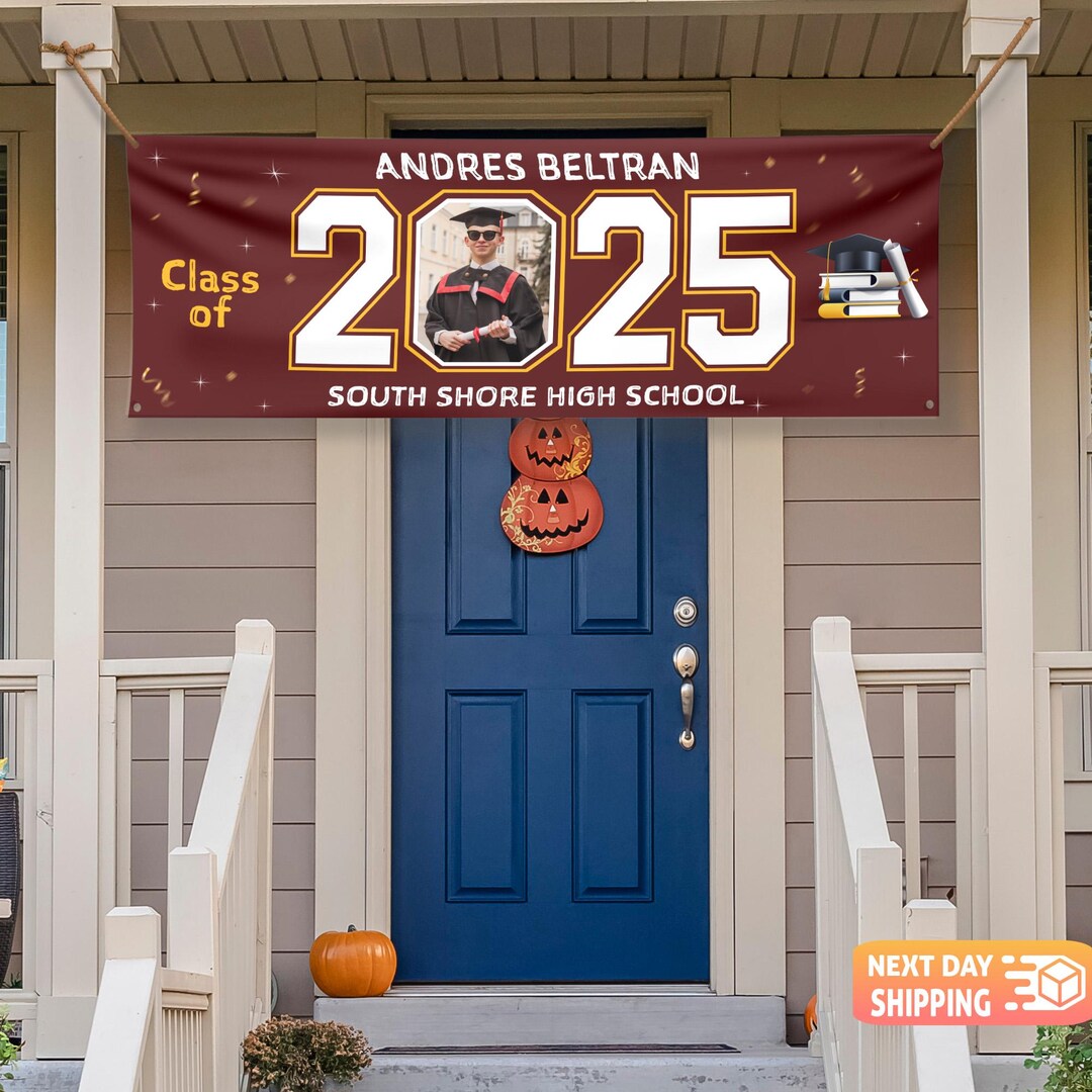Customized Graduation Banner, Class of 2025 Banner, Graduation Party ...