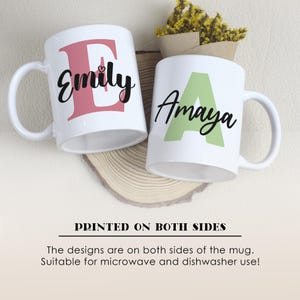 Personalized Letter Mug, Initial Mug, Christmas Gift, Name Mug, Holiday ...