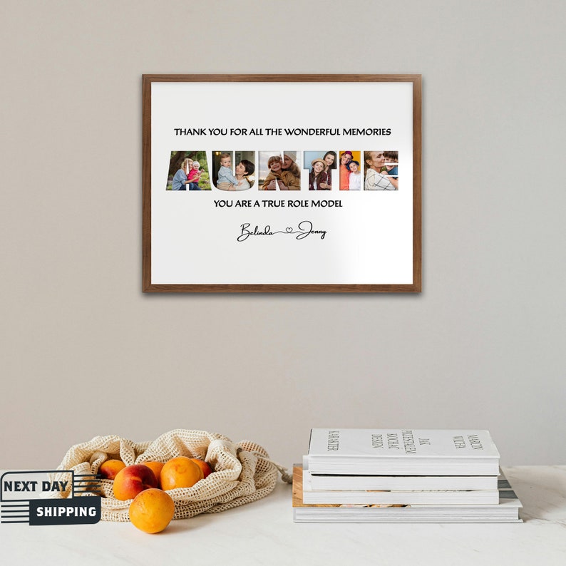 Auntie Custom Photo Collage, Personalized Auntie Photo Prints, Custom ...