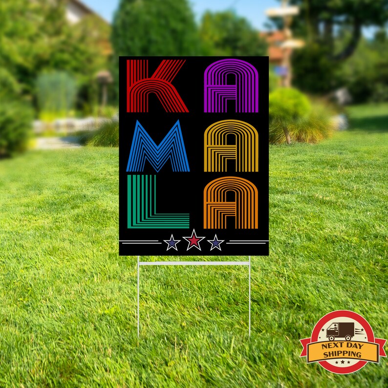 Kamala Harris Yard Sign, Kamala Sign, Political Sign, Patriotic Sign ...