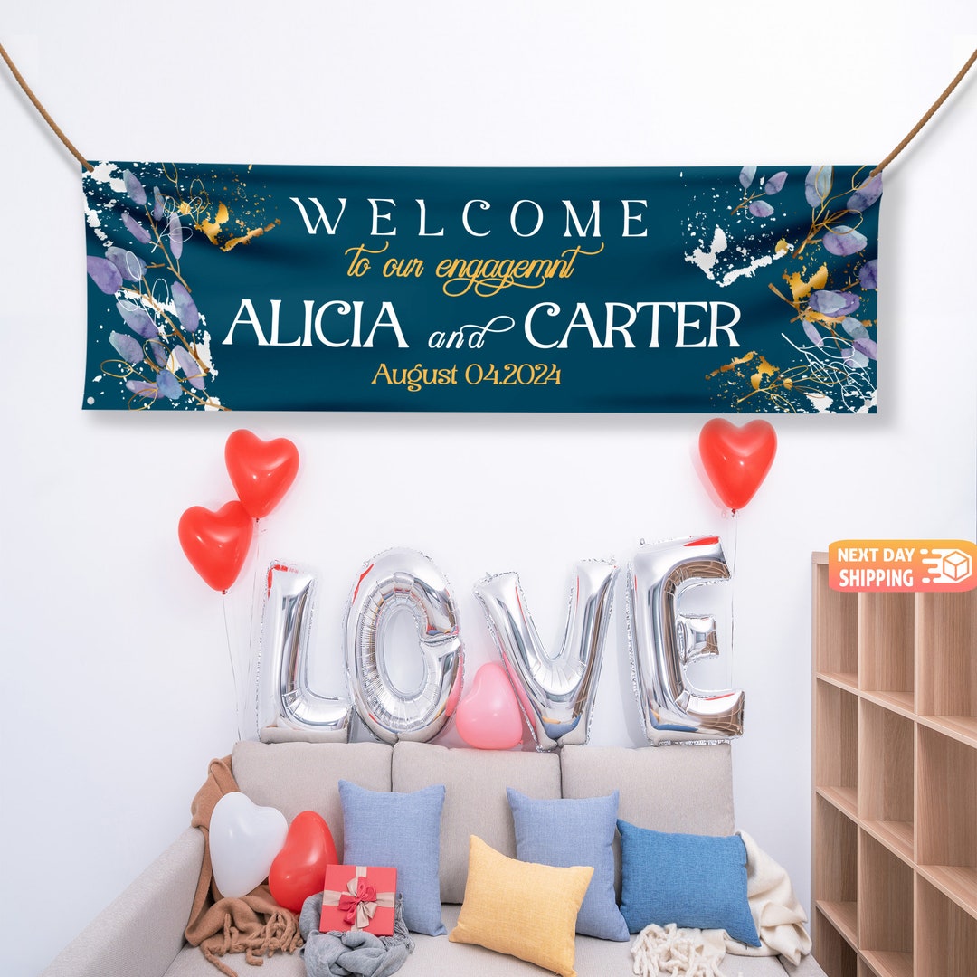 Custom Engagement Banner, Full Color Banner, Engagement Banner ...