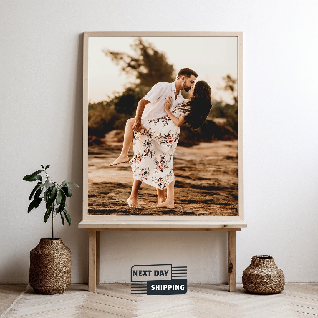 Custom Framed Wedding Photo, Wooden Frame, Framed Wedding/engagement ...