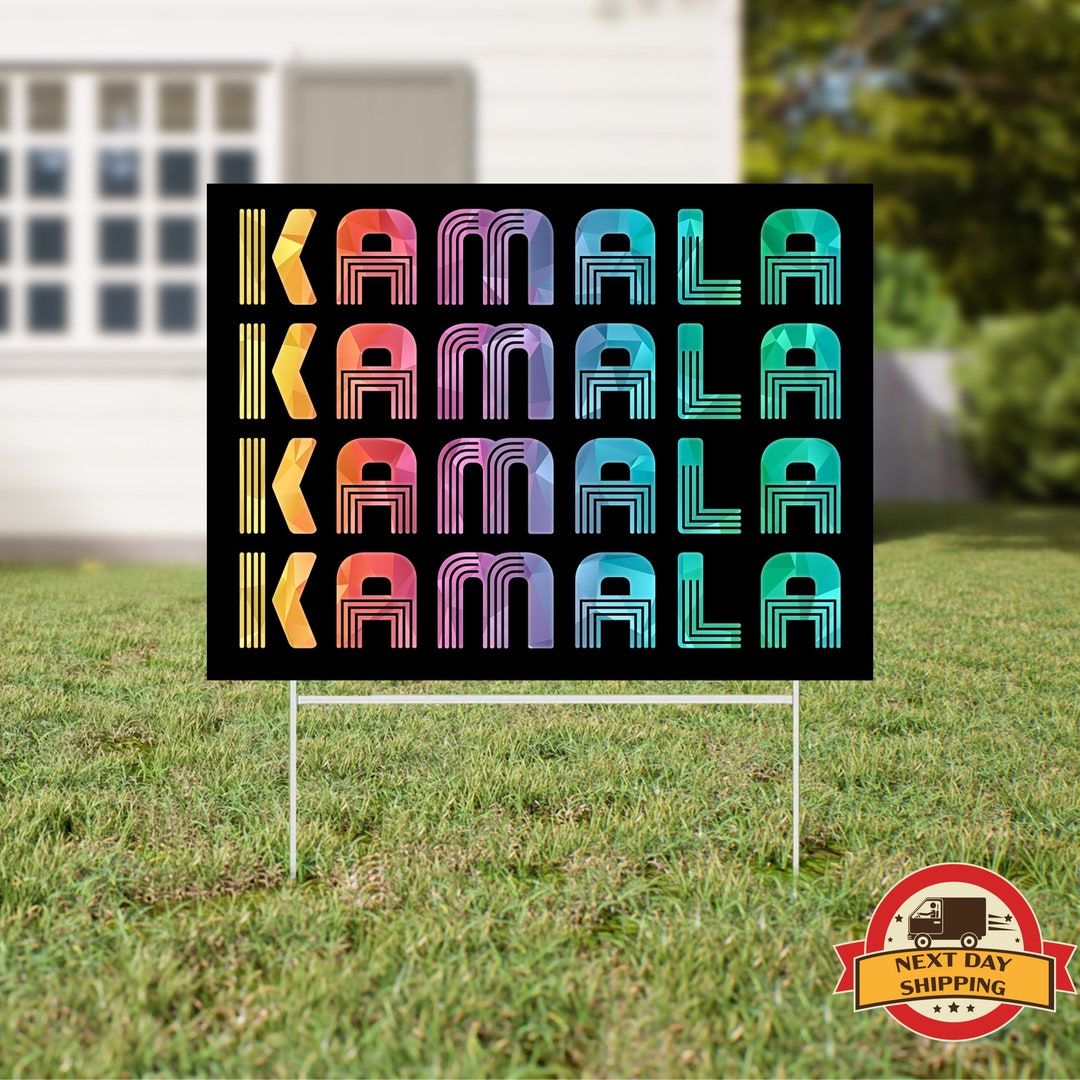 Kamala Harris Yard Sign, Political Lawn Sign, Patriotic Sign, Yard ...