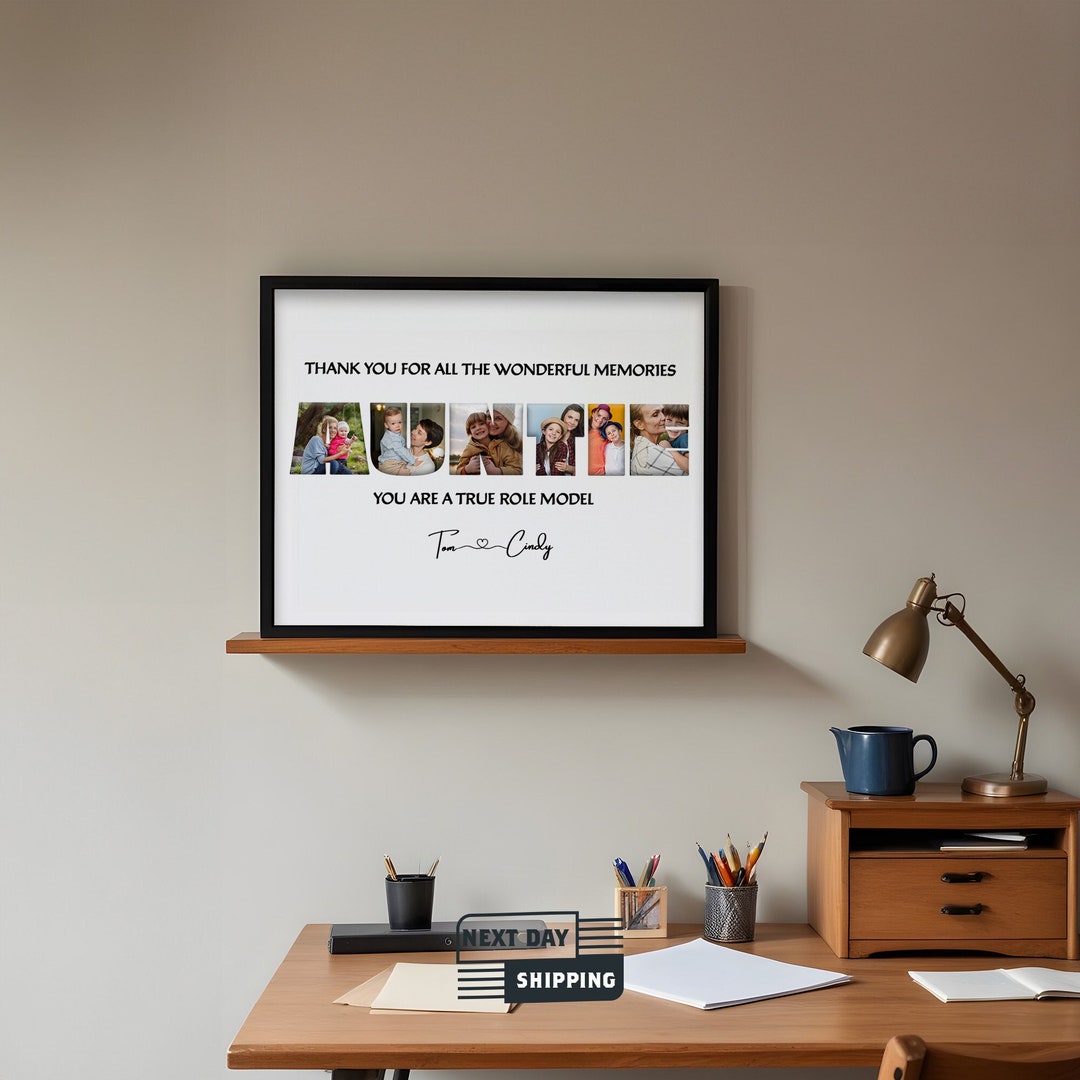 Auntie Custom Photo Collage, Personalized Auntie Photo Prints, Custom ...