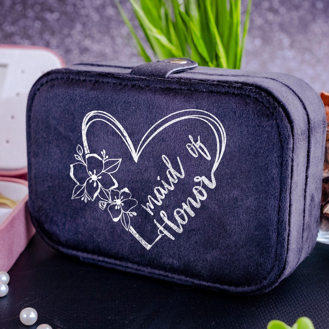 Custom Jewelry Box, Unique Jewelry Box, Travel Jewelry Box, Velvet ...