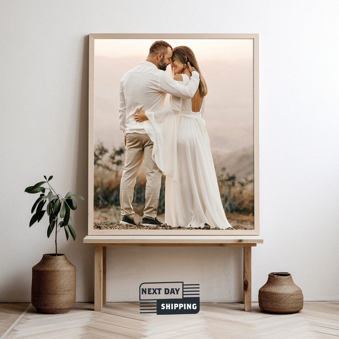 Personalized Wedding Photo Frame, Custom Portrait Anniversary Gift - Etsy