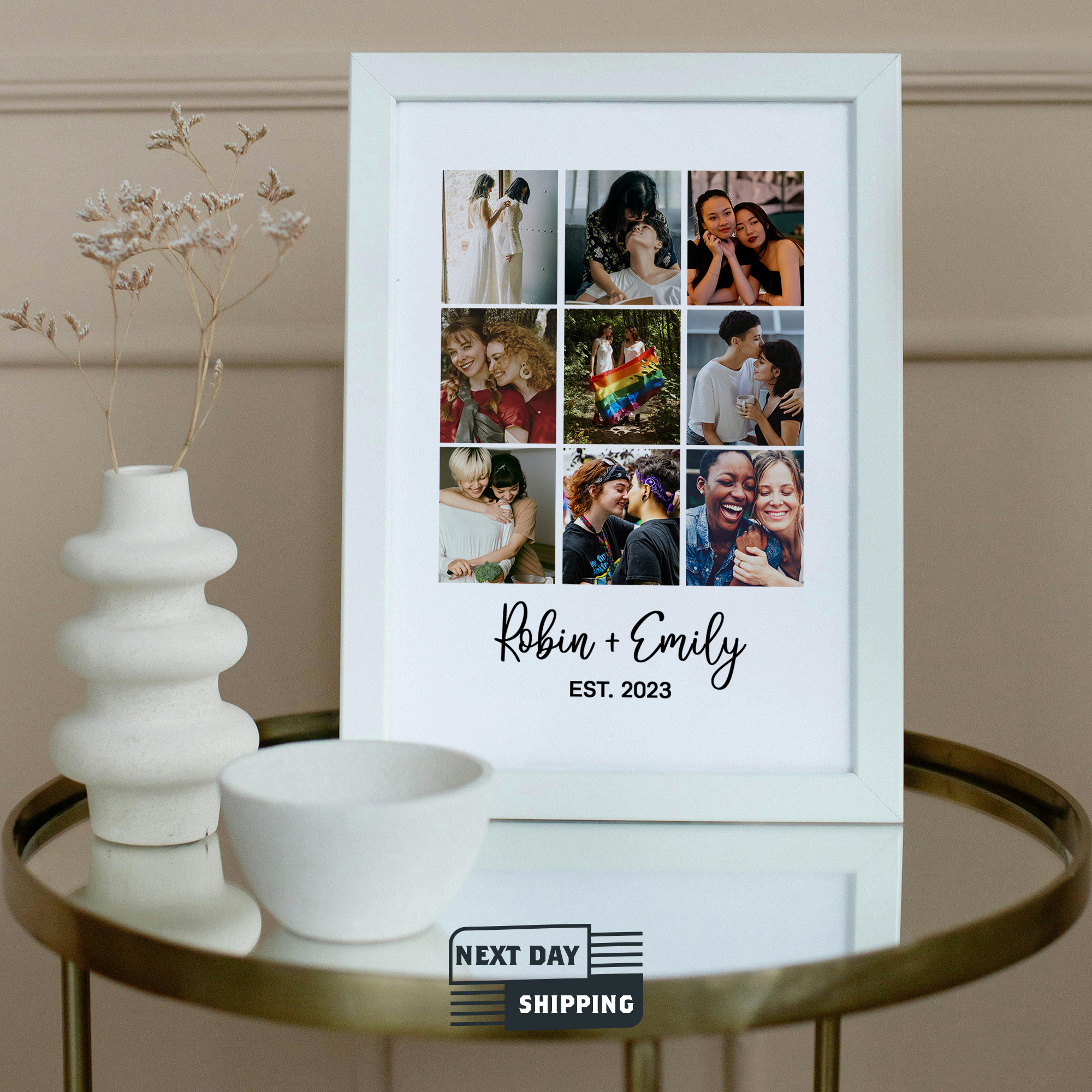 Custom Couple Photo Collage, Canva Photo Prints, Couple Gift ...