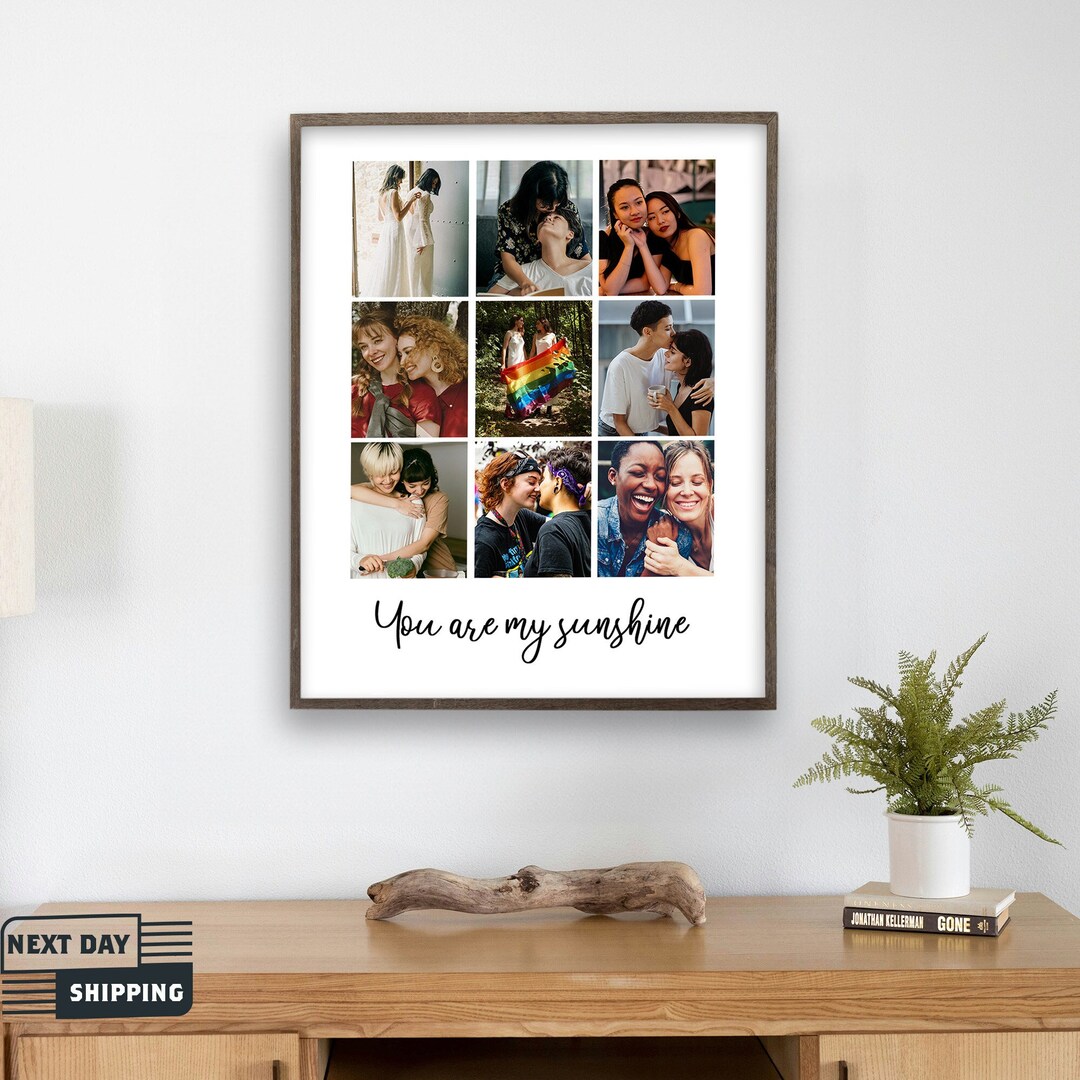 Custom Couple Photo Collage, Canva Photo Prints, Couple Gift ...