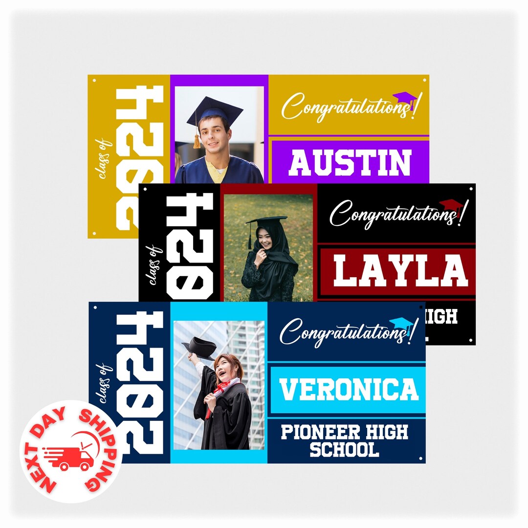 Personalized Graduation Banner, Graduation Announcement, Graduation ...
