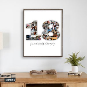 Personalized 18th Birthday Photo Frame, 18th Birthday Photo Collage ...