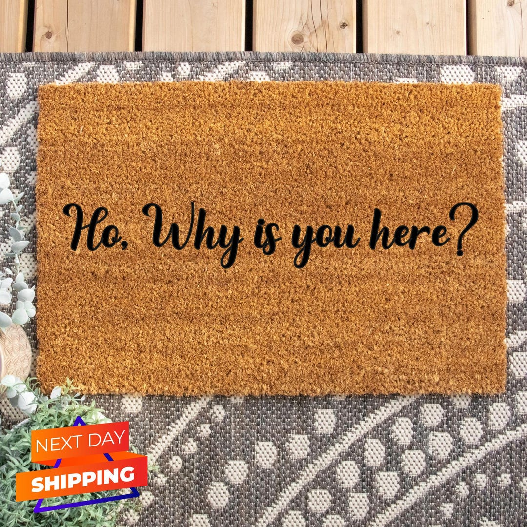 Ho Why is You Here Welcome Mat, Quirky Funny Doormat, Front Door Decor ...
