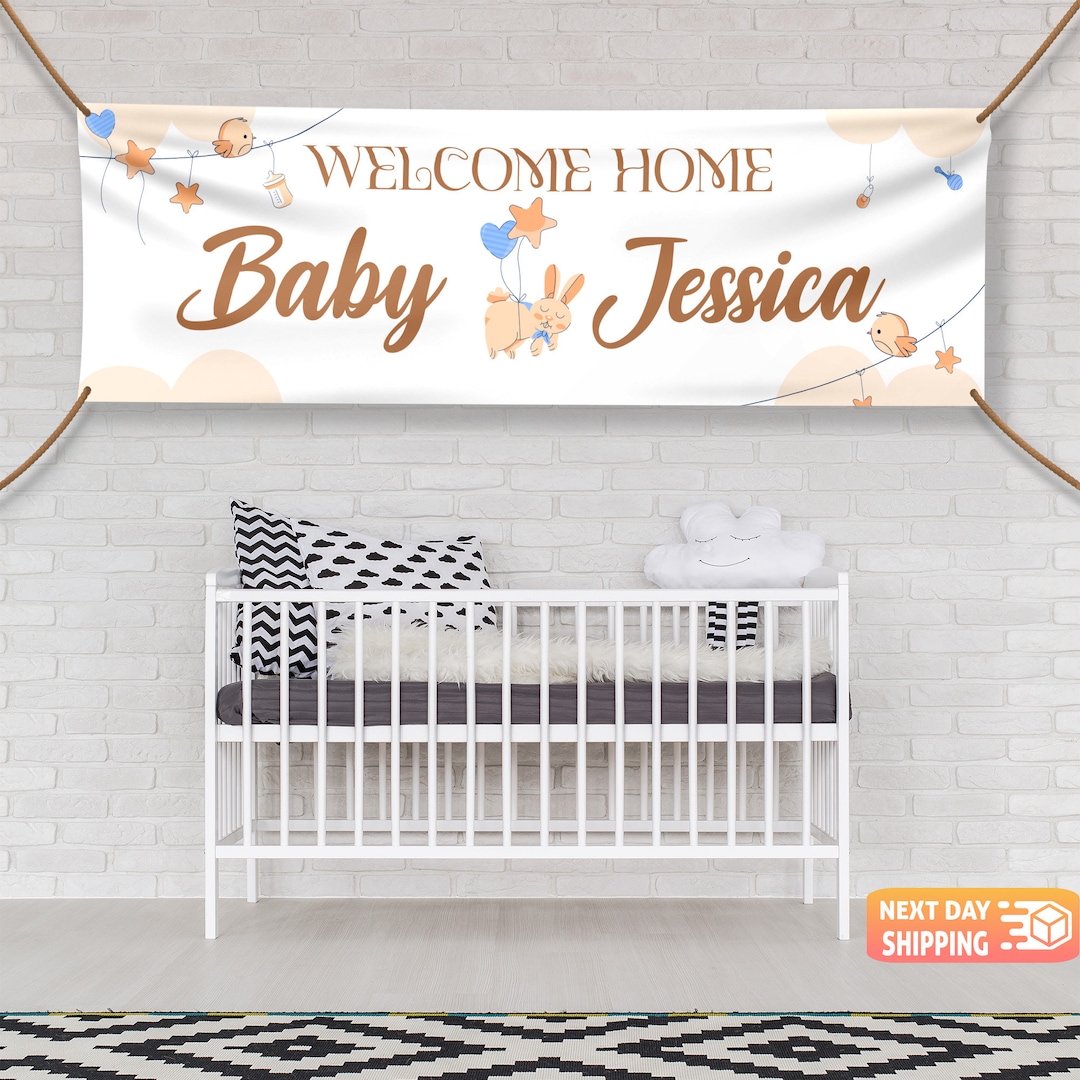 Custom Welcome Home Baby Banner, Baby Banner, Newborn Banner, Newborn ...