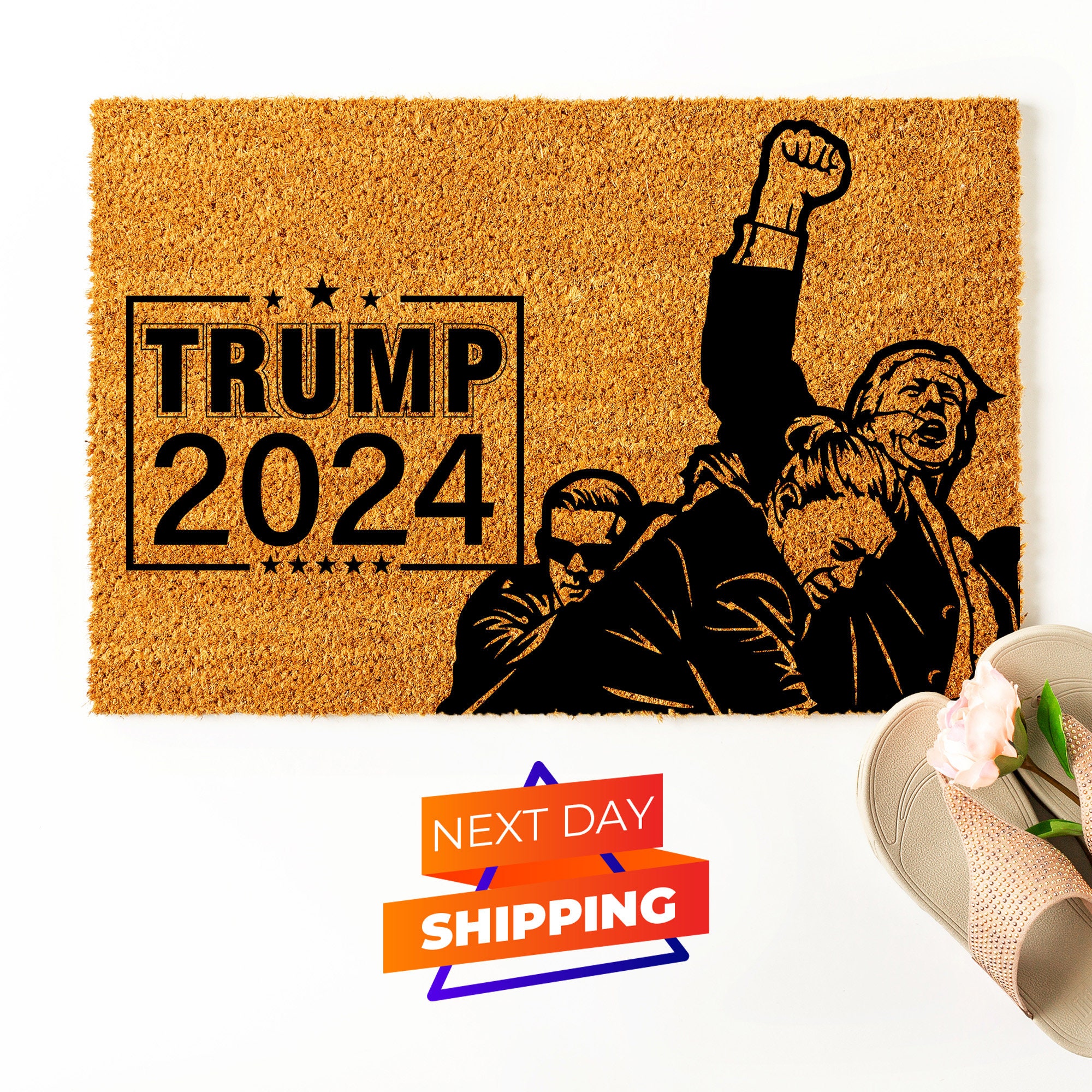 Trump 2024 Doormat, Election 2024, Patriotic Decor, Front Doormat ...