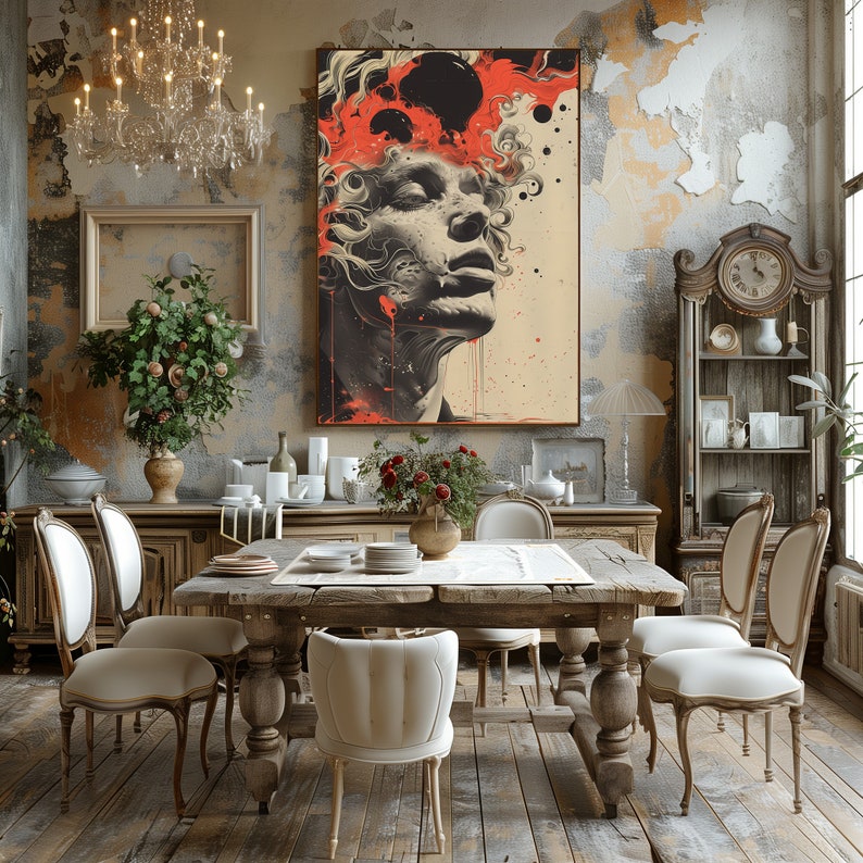 Tripple Cherry Trippy Psychedelic Wall Art, Surreal Road Trip Print ...