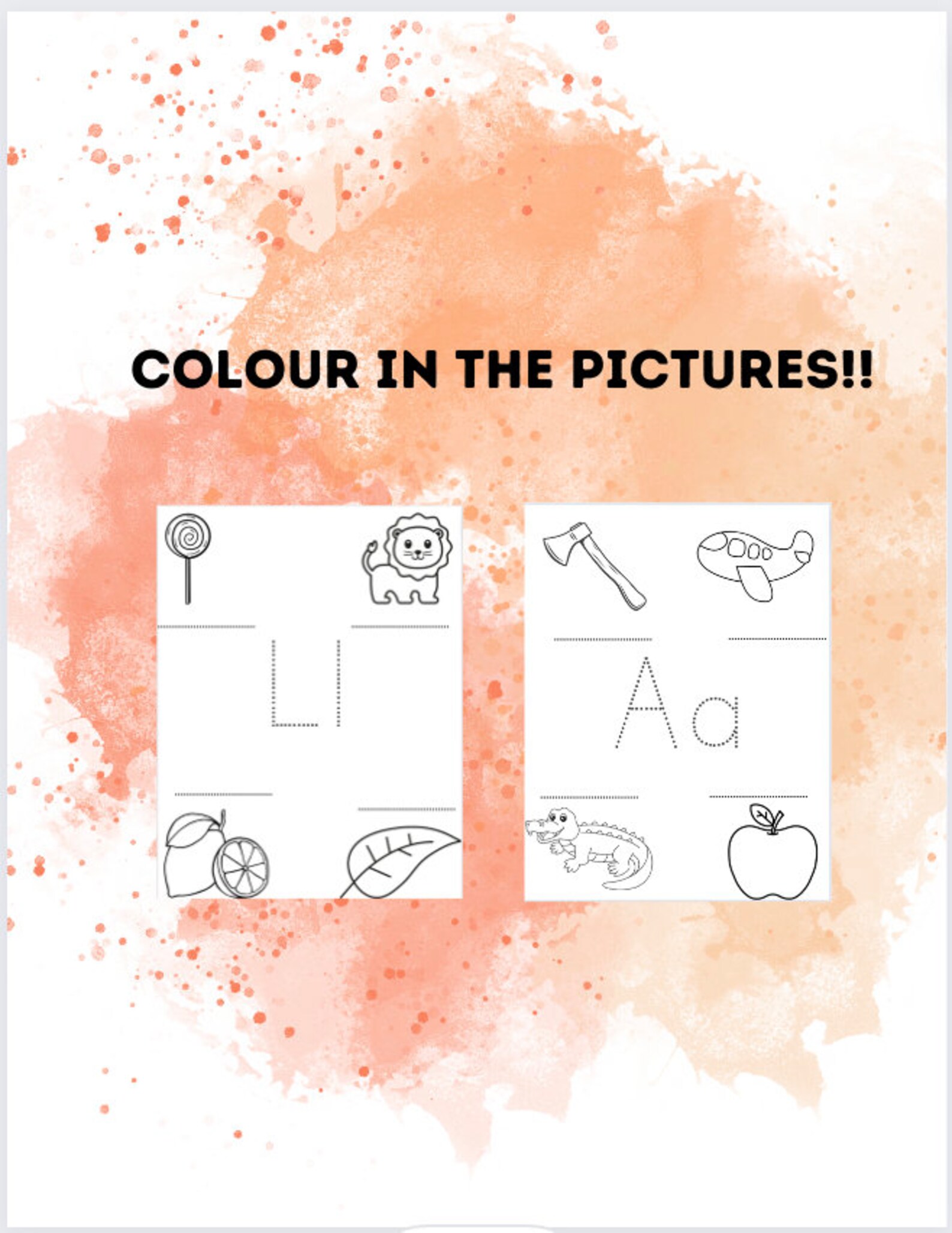Printable Kids Colouring Work Book/ Printable Colouring Pages for Kids ...