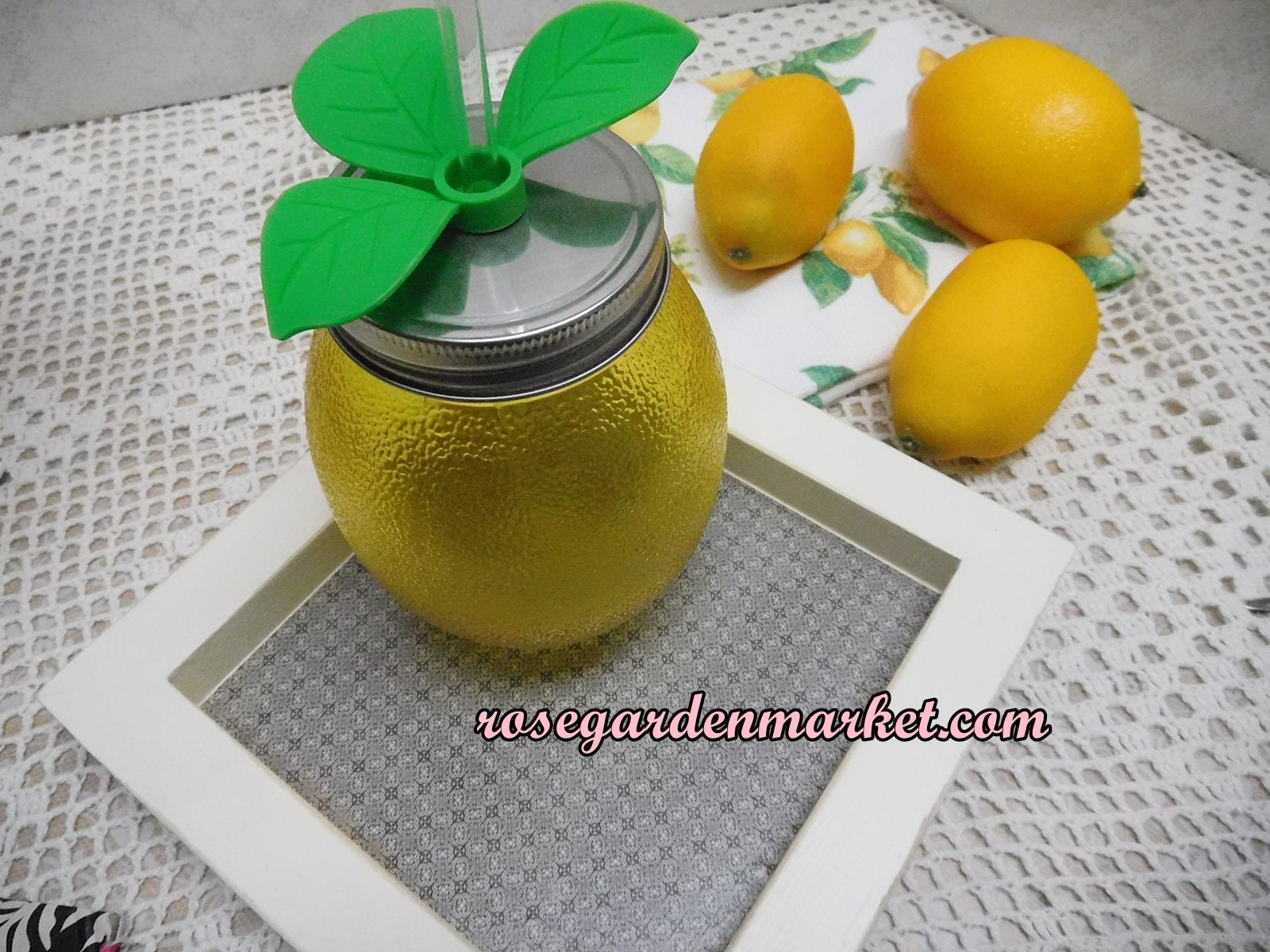 Fresh Lemonade Square Wood Sign Hand Painted Lemon and Hand | Etsy