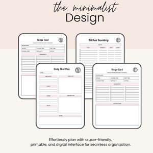 Printable Meal Organizer, iPad Meal Planner, Grocery Digital Planner ...