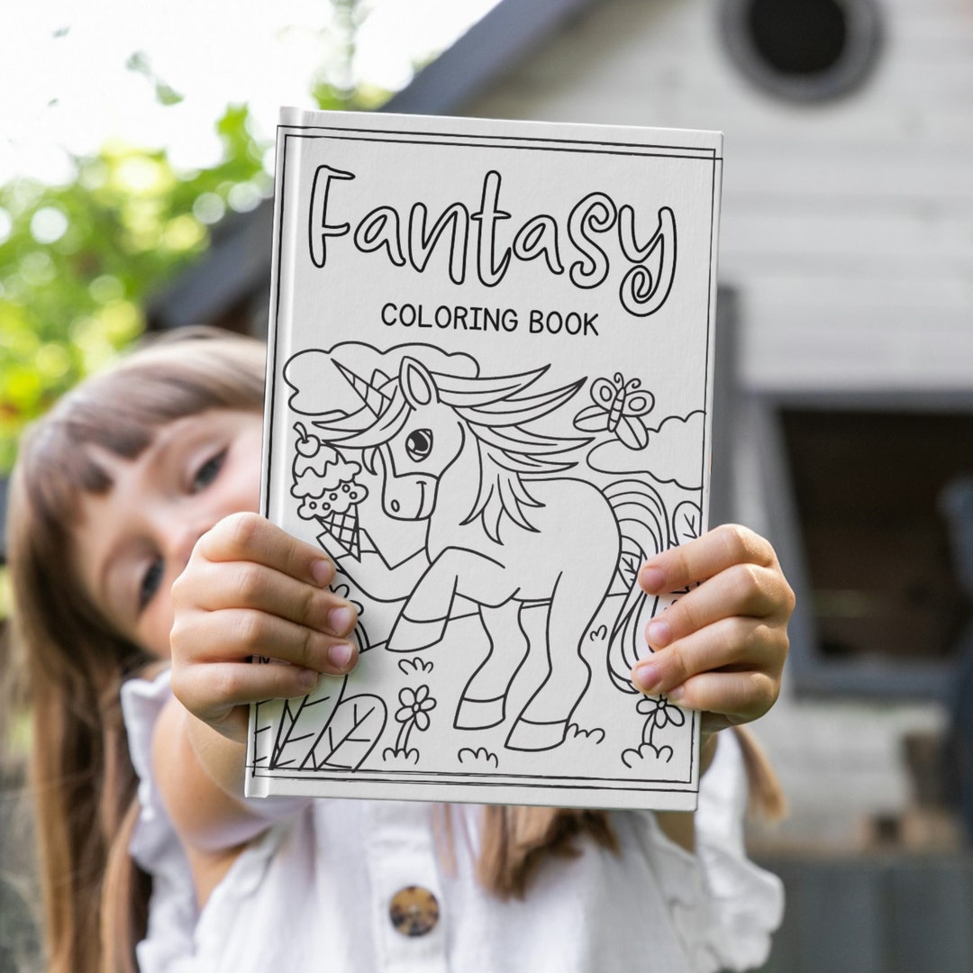 DIGITAL Coloring Set With 10 Beautiful Fantasy Coloring Pages Adult and ...