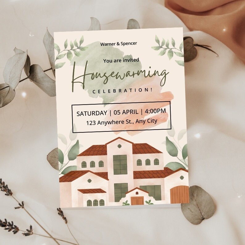 Housewarming Party Invitation Card, New House Invitation, New Home ...