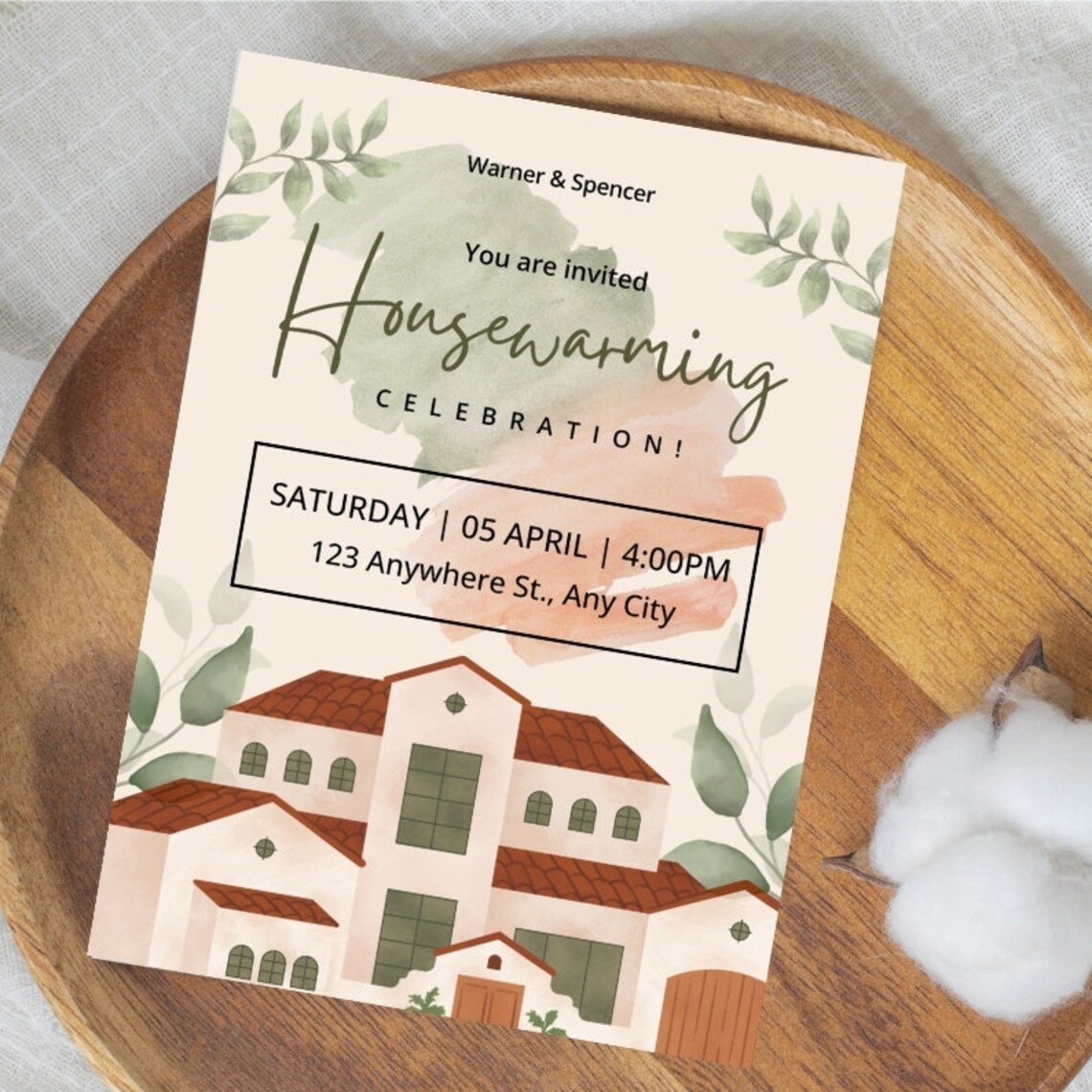 Housewarming Party Invitation Card, New House Invitation, New Home ...