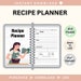 Recipe Planner Printable, Digital Meal Planner, Meal Prep Planner ...