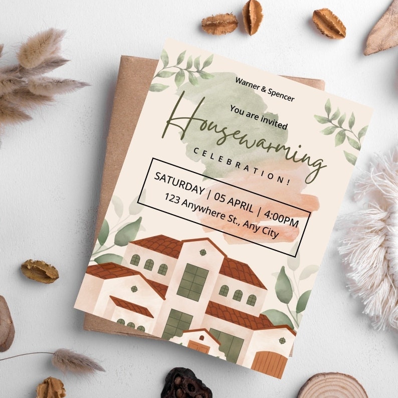 Housewarming Party Invitation Card, New House Invitation, New Home ...