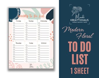 Printable to Do List | Daily to Do List| Flower Love | PDF | Planner ...