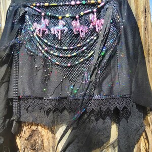 Pastel Goth Black Lotus Holo Candy Shimmer Carousel Festival Skirt - Etsy