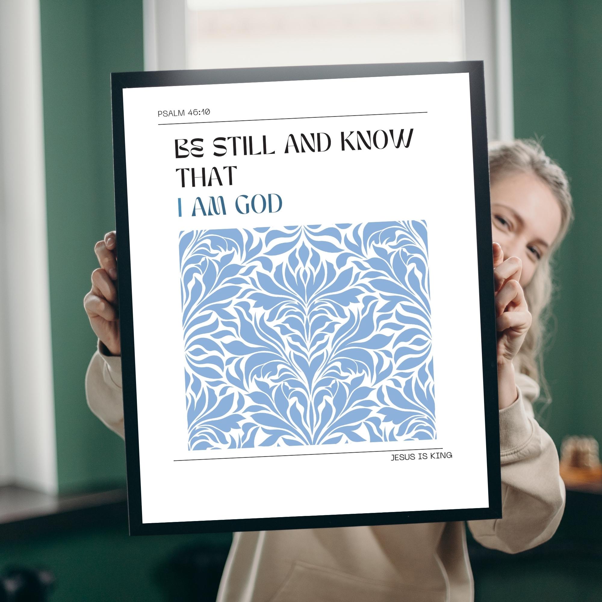 Psalm 46 Be Still and Know Printable, Bible Chapter Poster, Bible Verse ...