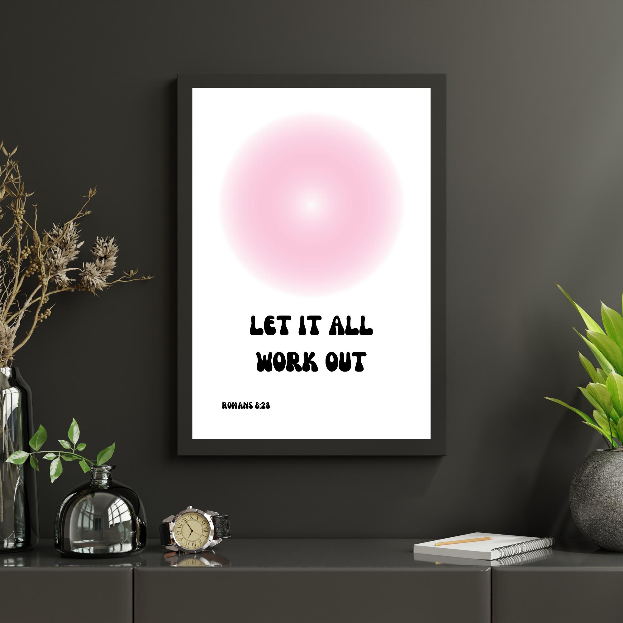 Romans 8 Bible Verse Wall Art Groovy Christian Printable Funky 70s ...