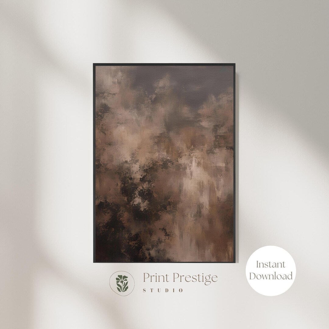 Modern Abstract Wall Art Texture - Earthy Brown Printable Painting ...