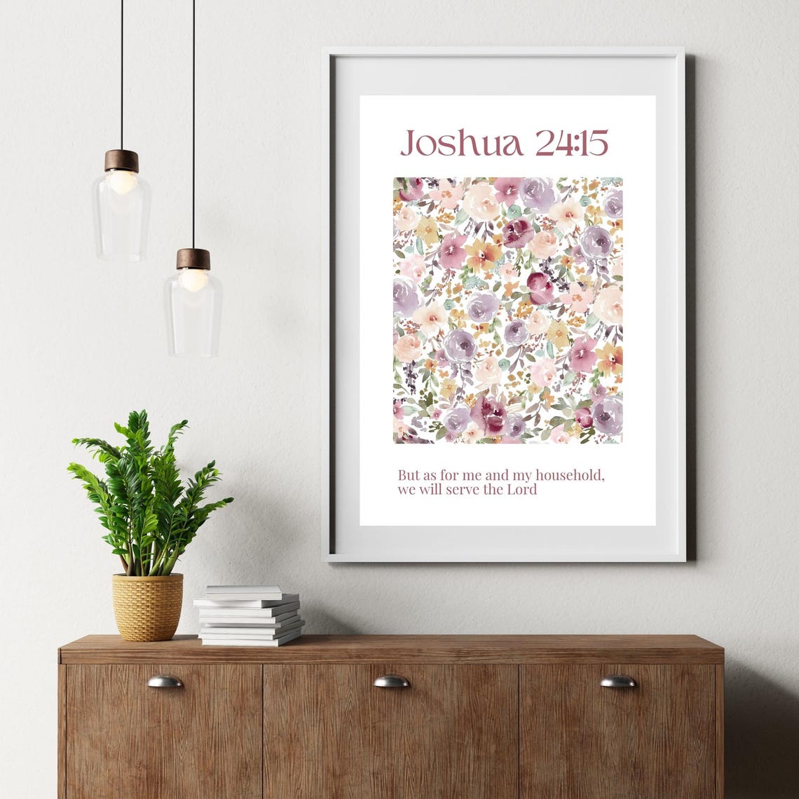 Joshua 24:15 Christian Digital Wall Art,"as for Me and My House ...