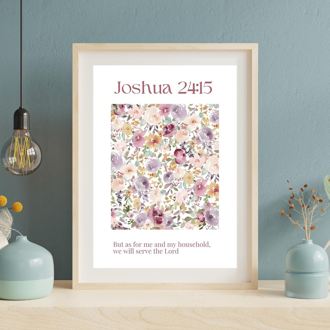 Joshua 24:15 Christian Digital Wall Art,"as for Me and My House ...