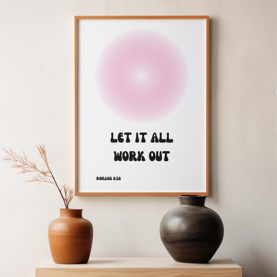Romans 8 Bible Verse Wall Art Groovy Christian Printable Funky 70s ...
