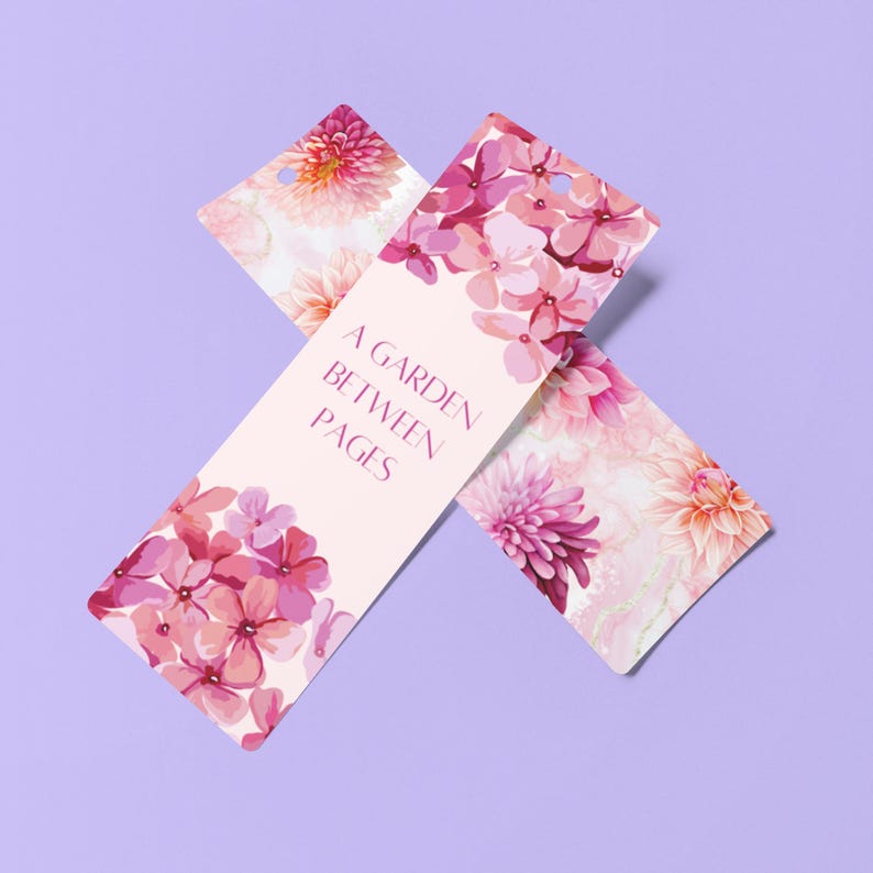 Flower Printable Bookmarks for Book Lovers, A Garden Between Pages ...