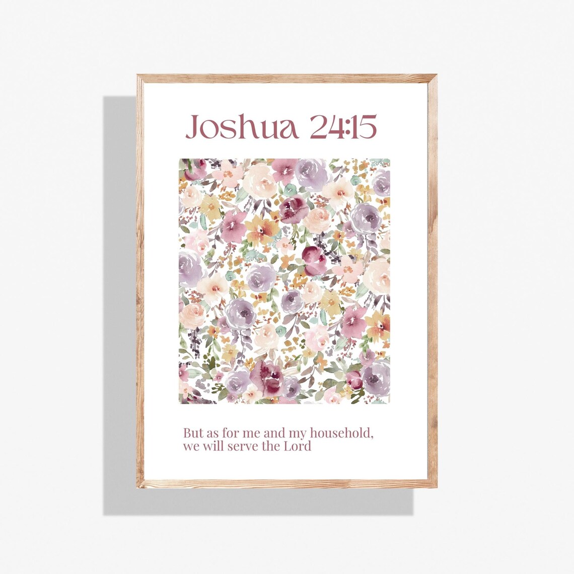 Joshua 24:15 Christian Digital Wall Art,"as for Me and My House ...