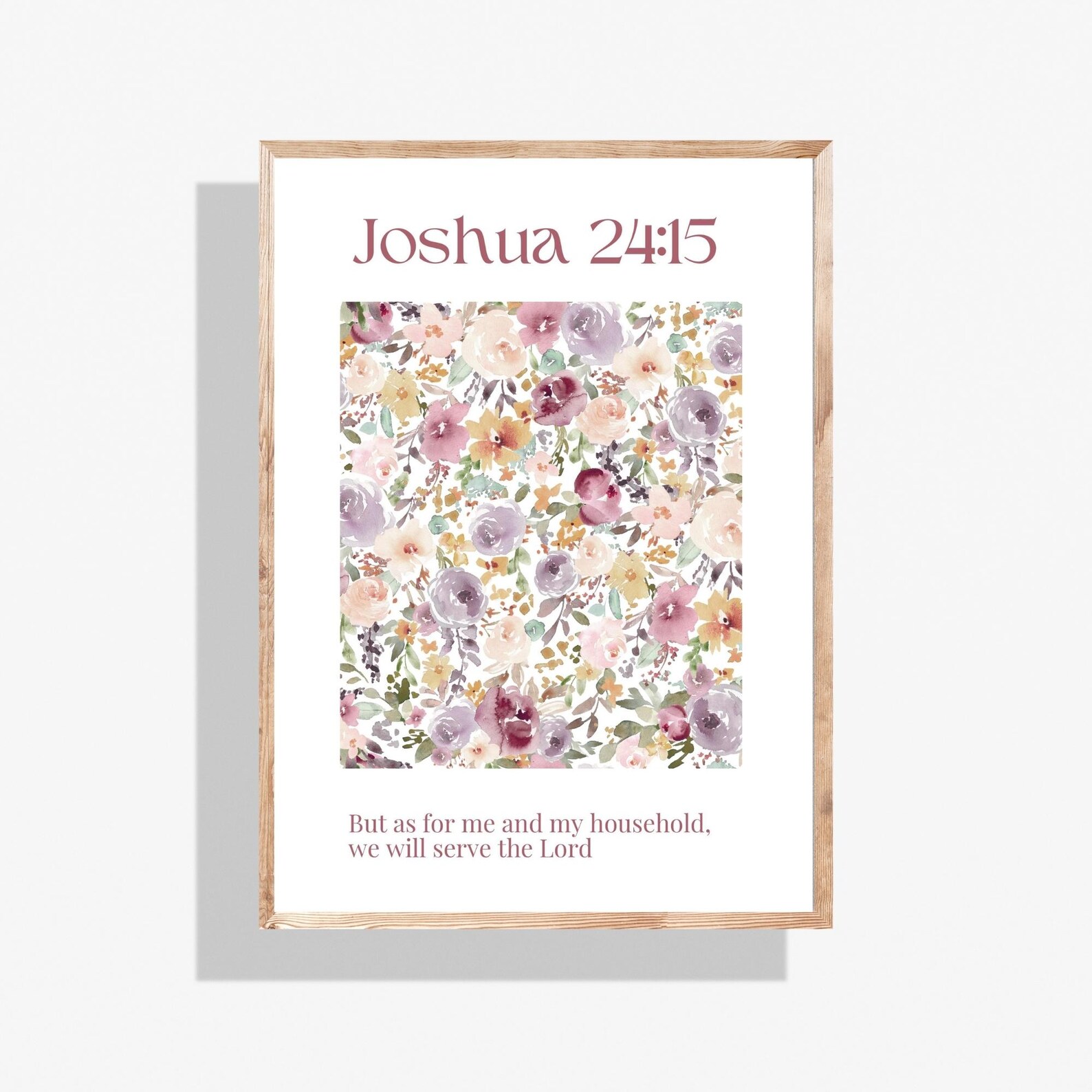 Joshua 24:15 Christian Digital Wall Art,"as for Me and My House ...