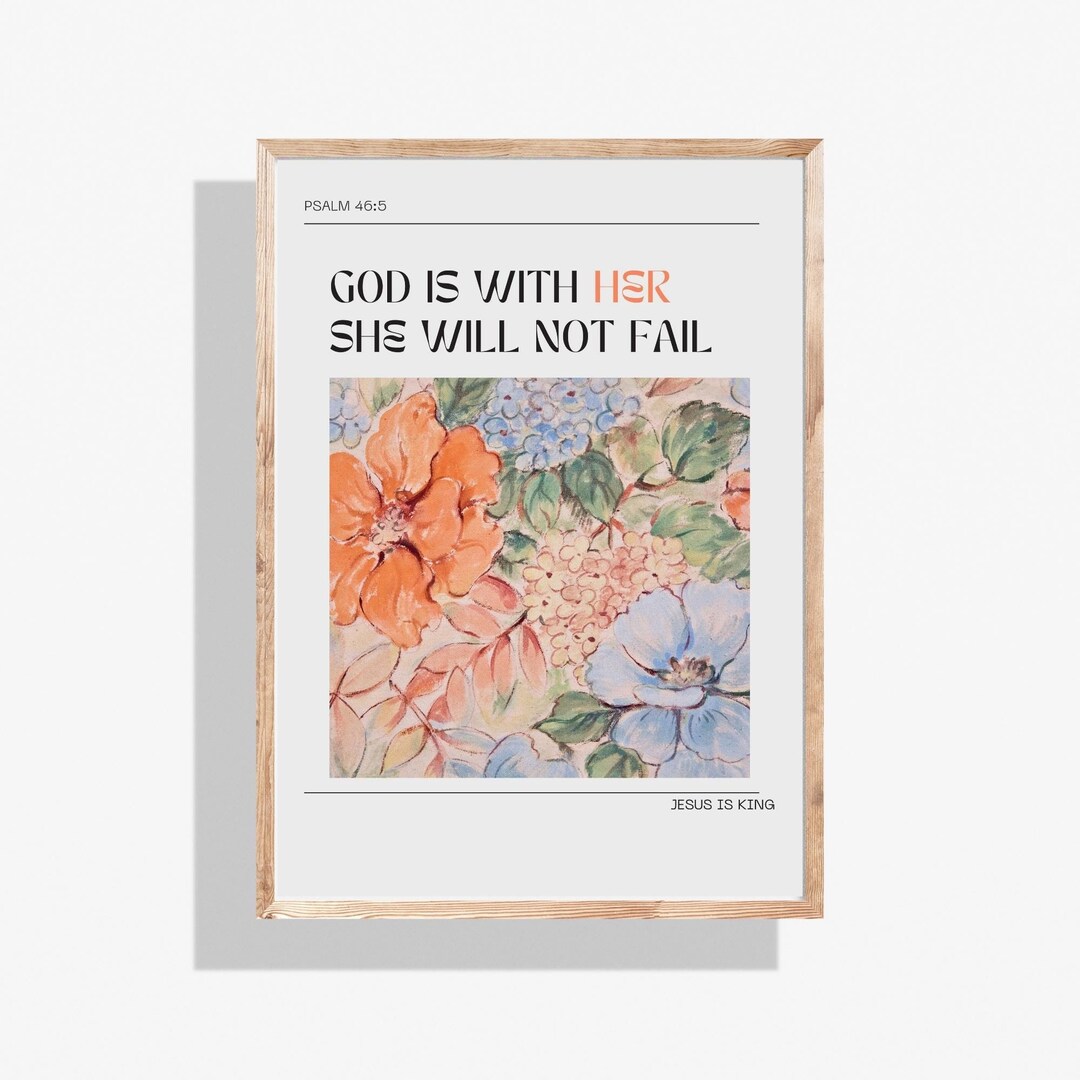 God is Within Her Wall Art Print | Religious Wall Art | Prayer Room ...