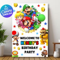 Super Mario Bros Birthday Invitation: Movie Theme (PNG, JPEG, PDF) - Etsy
