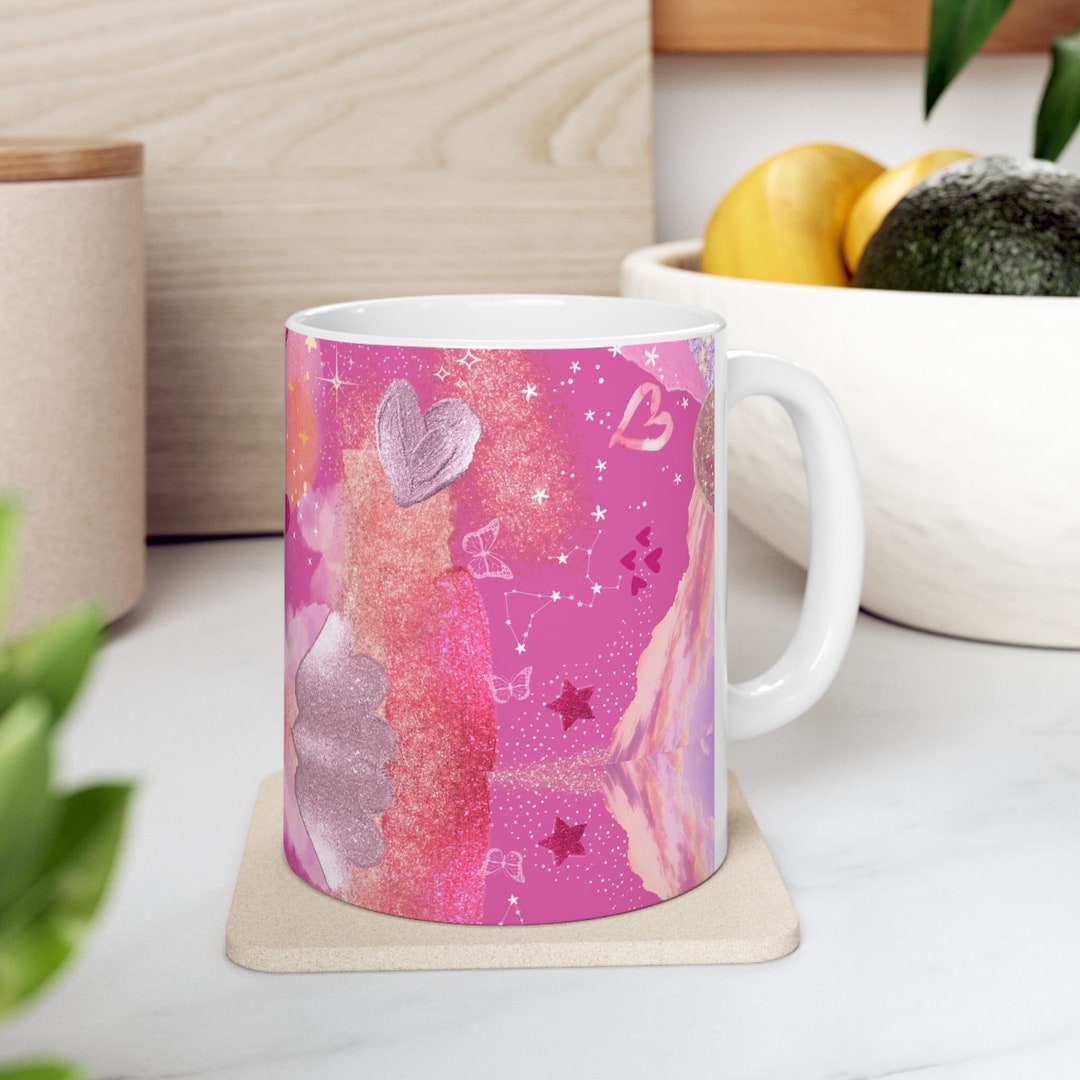 Pink Mug, Girly Mug, Original Mugs, Creative Mugs, 11oz Ceramic Mug ...